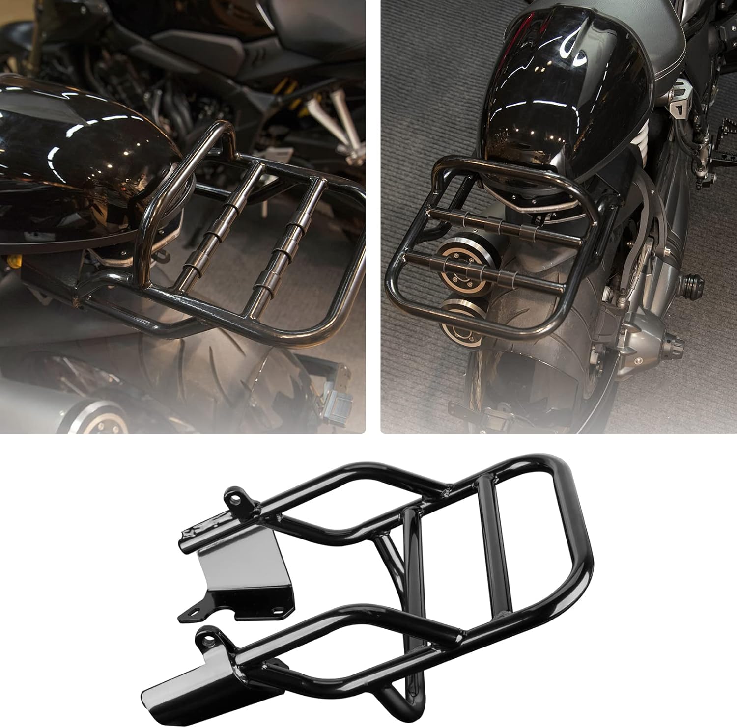 Amazon.com: Kacvbei Motorcycle Rear Luggage Rack Carrier Support Shelf ...