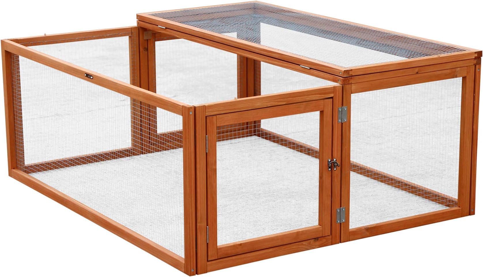 KCT 6ft Wooden Folding Large Pet Run Enclosure - for Rabbits, Guinea ...