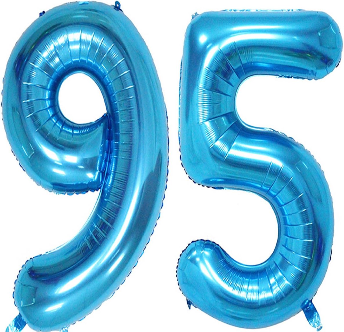 Amazon.com: MAGJUCHE 40 inch Blue Foil 95 Helium Jumbo Digital Number ...