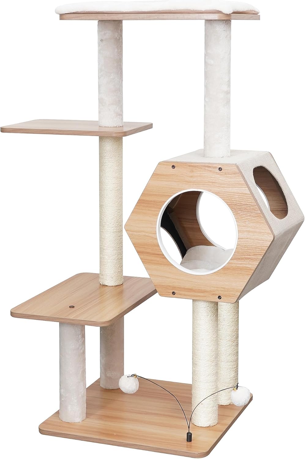 Arbre à Chat de Luxe PetPals – Tour à Chat élégante, Parfaite pour Les Petits Chats et Les Chats ...