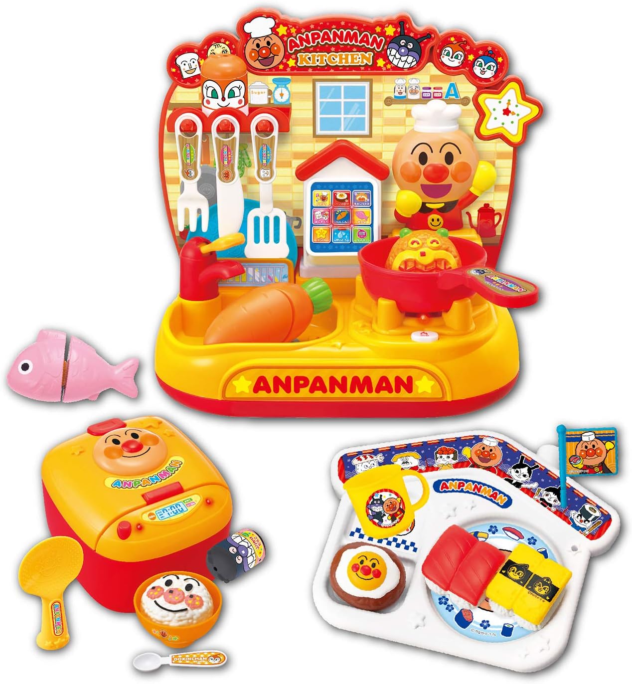 Amazon.com: Joy Palette Anpanman Kitchen and Rice Cooker Suihanki DX ...