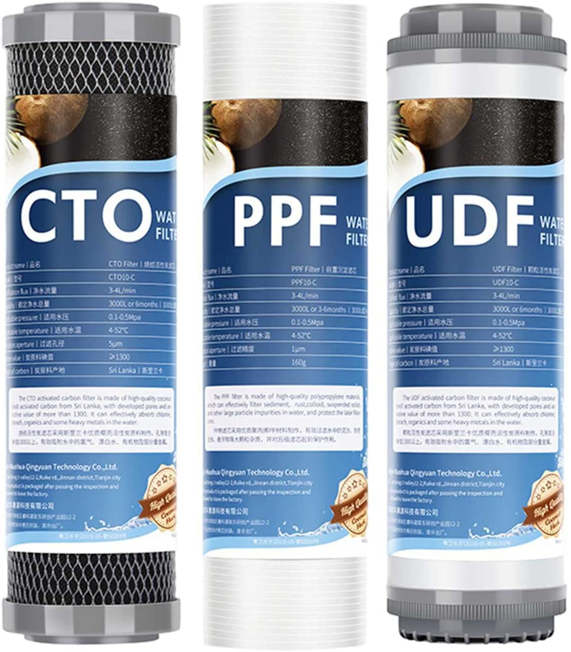 Buy HMLOPX Standard Water Filter Cartridges Replacement Filters Reverse ...