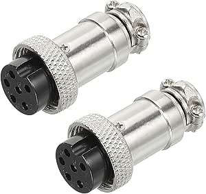Amazon.com: MECCANIXITY 2pcs Aviation Connector GX16 6 Pins 16mm Female ...