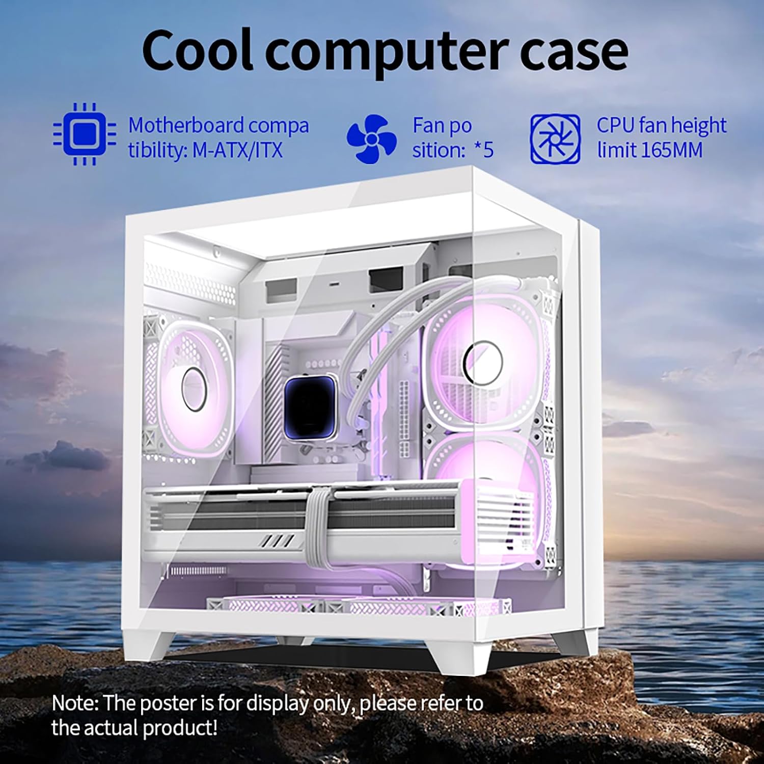 M-ATX/ITX PC Case,5 Fans Position, Tempered Glass, Philippines | Ubuy