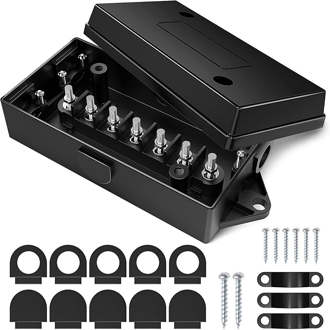 Amazon.com: MICTUNING 7 Way Electrical Junction Box - 7 Gang Trailer ...