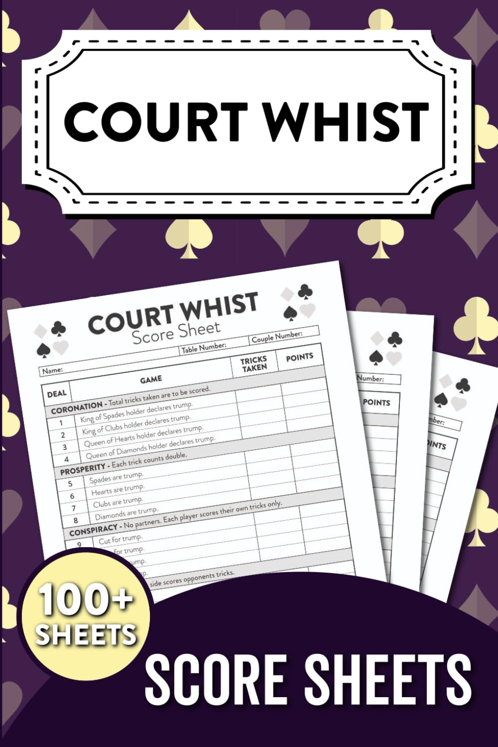 Court Whist Score Sheets: Track Scores and Tricks with Ease - Perfect ...