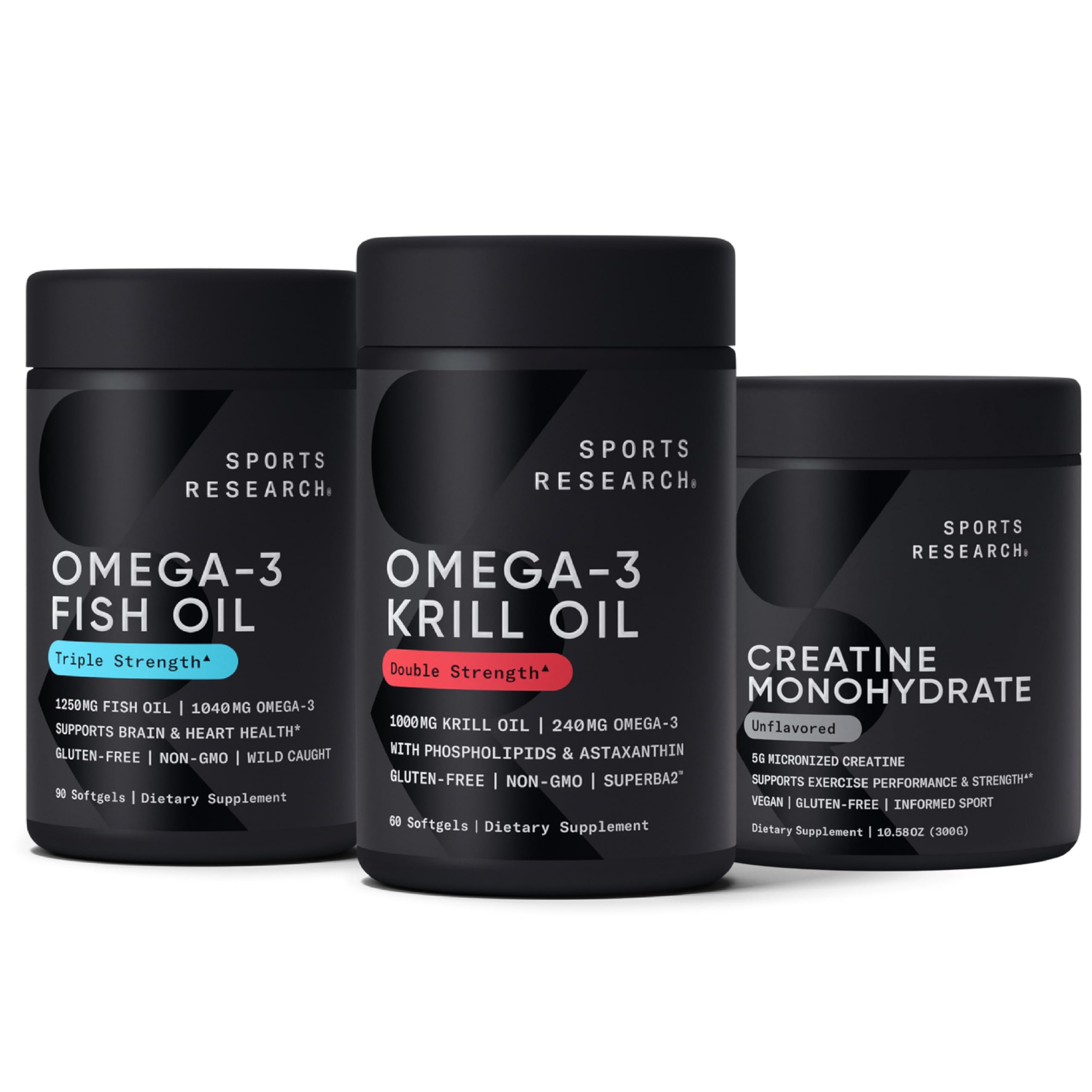 Amazon.com: Sports Research Creatine Monohydrate Enhanced by The Omega ...