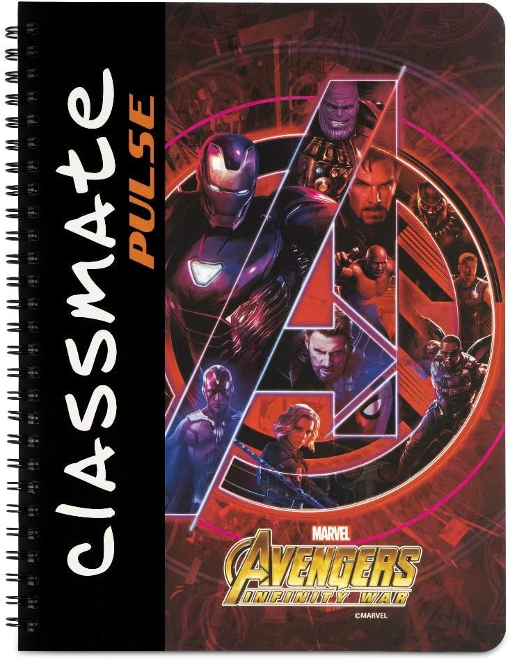 Classmate Pulse Spiral Notebook 180 Pages (24 x 18 cm) Avenger Edition ...