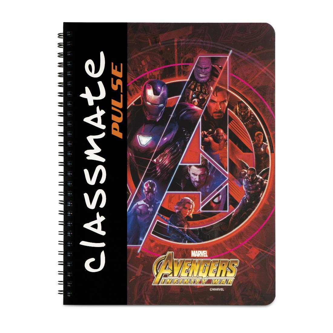 Classmate Pulse Spiral Notebook 180 Pages (24 x 18 cm) Avenger Edition ...