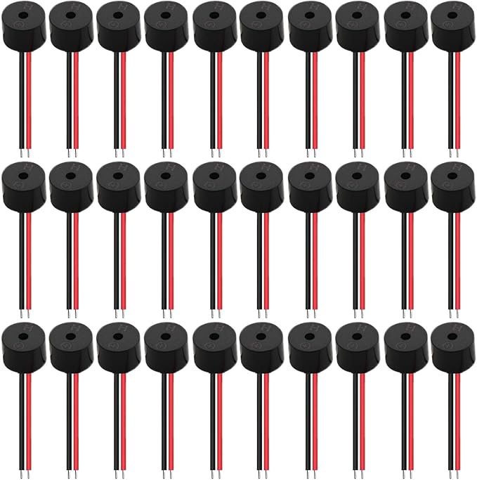 VISSQH 30pcs 3-12 V Electronic Buzzer, 85 dB DC Buzzer, Active Buzzer ...