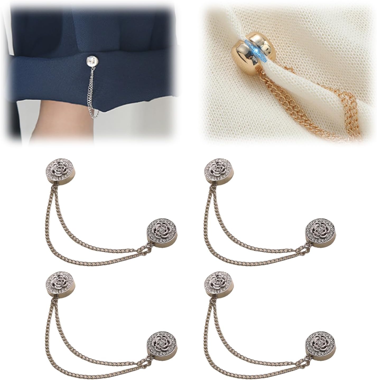 Amazon.com: Multi-Function Magnetic Clothing Clips, 4 Packs Strongest ...
