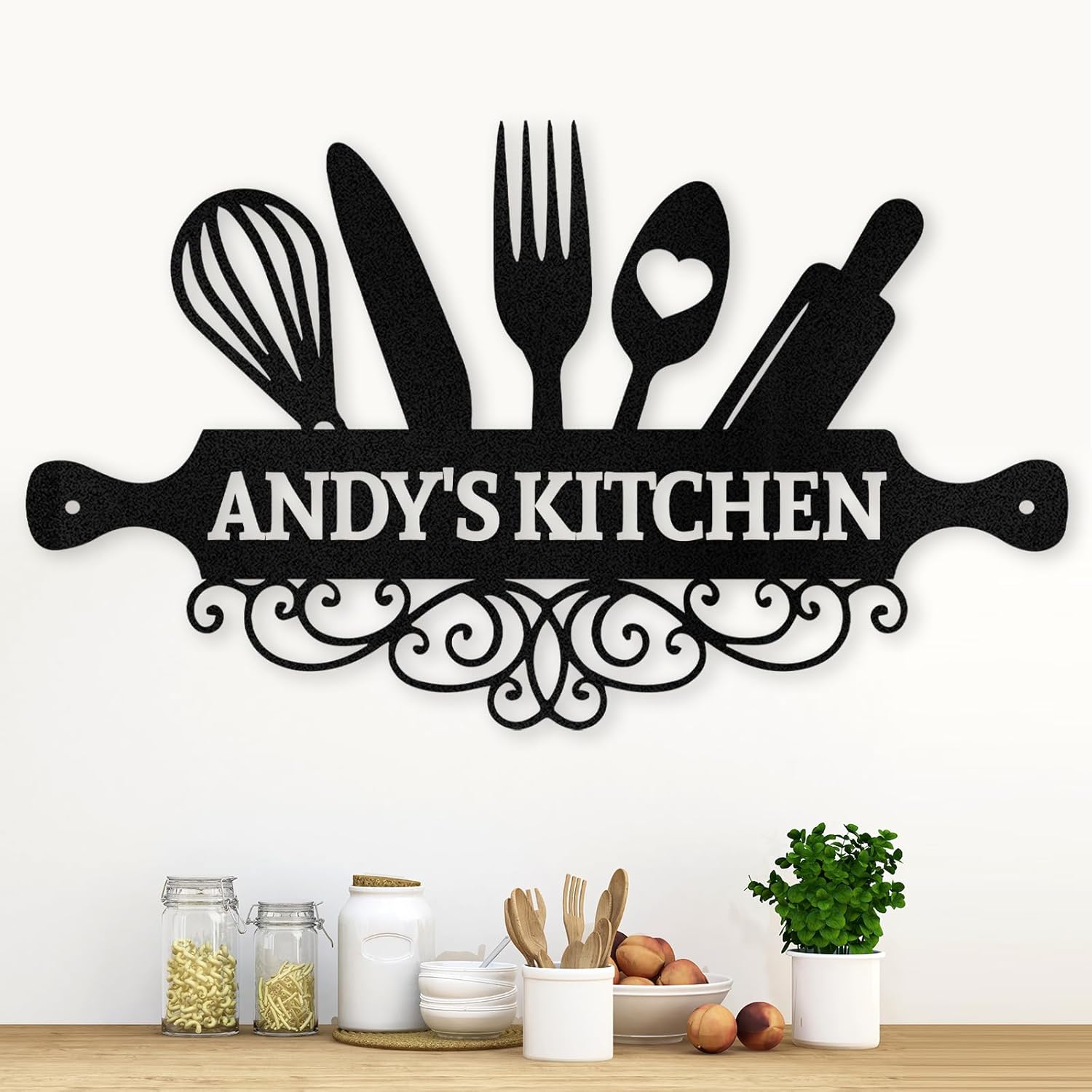 Dyoart Personalized Metal Sign - Rustic Kitchen Decor Sign, Wall Plaque ...