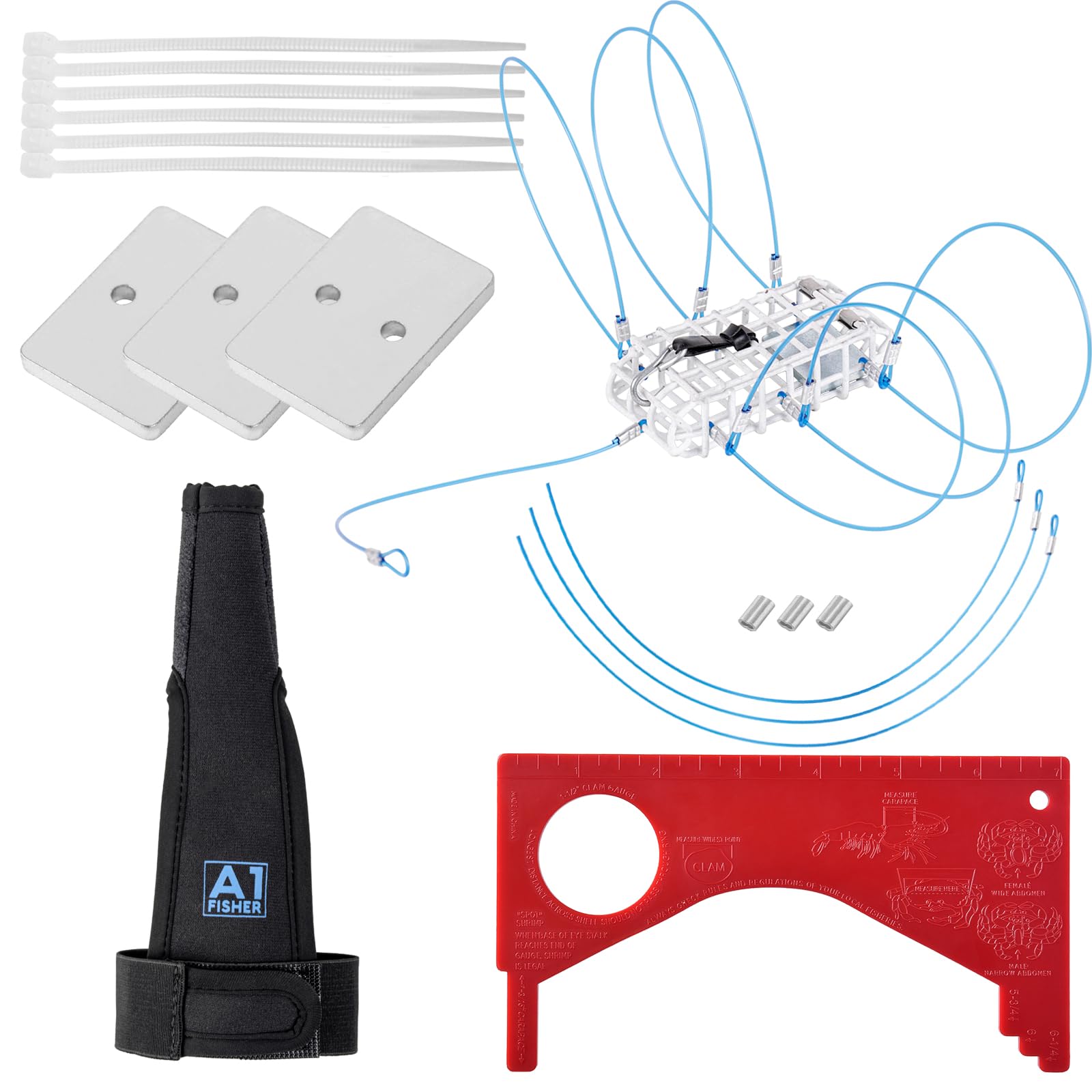 Buy A1FISHER Crab Snare Kit Crabbing Accessories for Dungeness, Rock ...