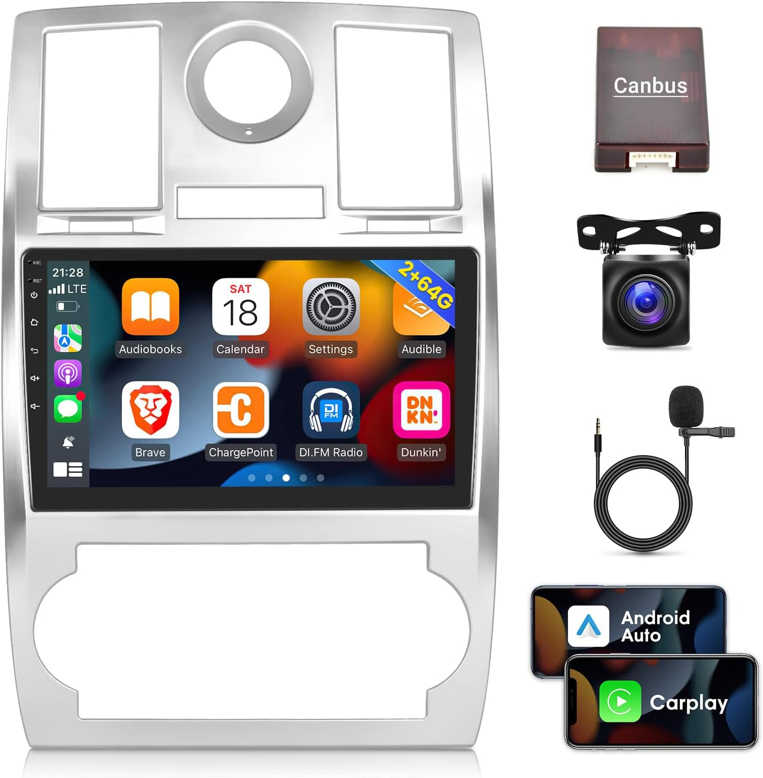Amazon.com: [2G+64G] Car Radio for Chrysler 300 2005 2006 2007 2008 ...