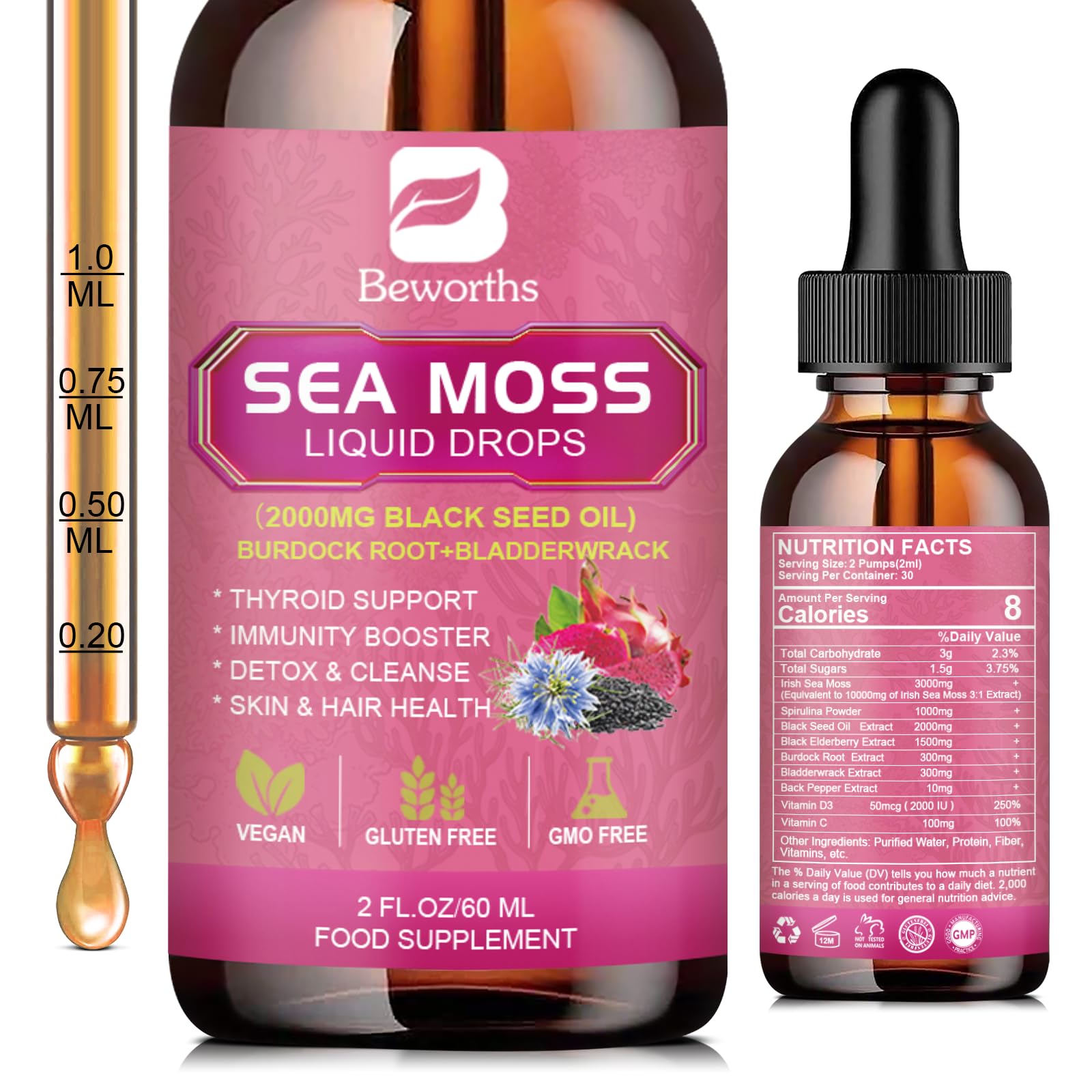 3000mg Sea Moss Liquid Drops...B0CF5LTP42 | Encarguelo.com