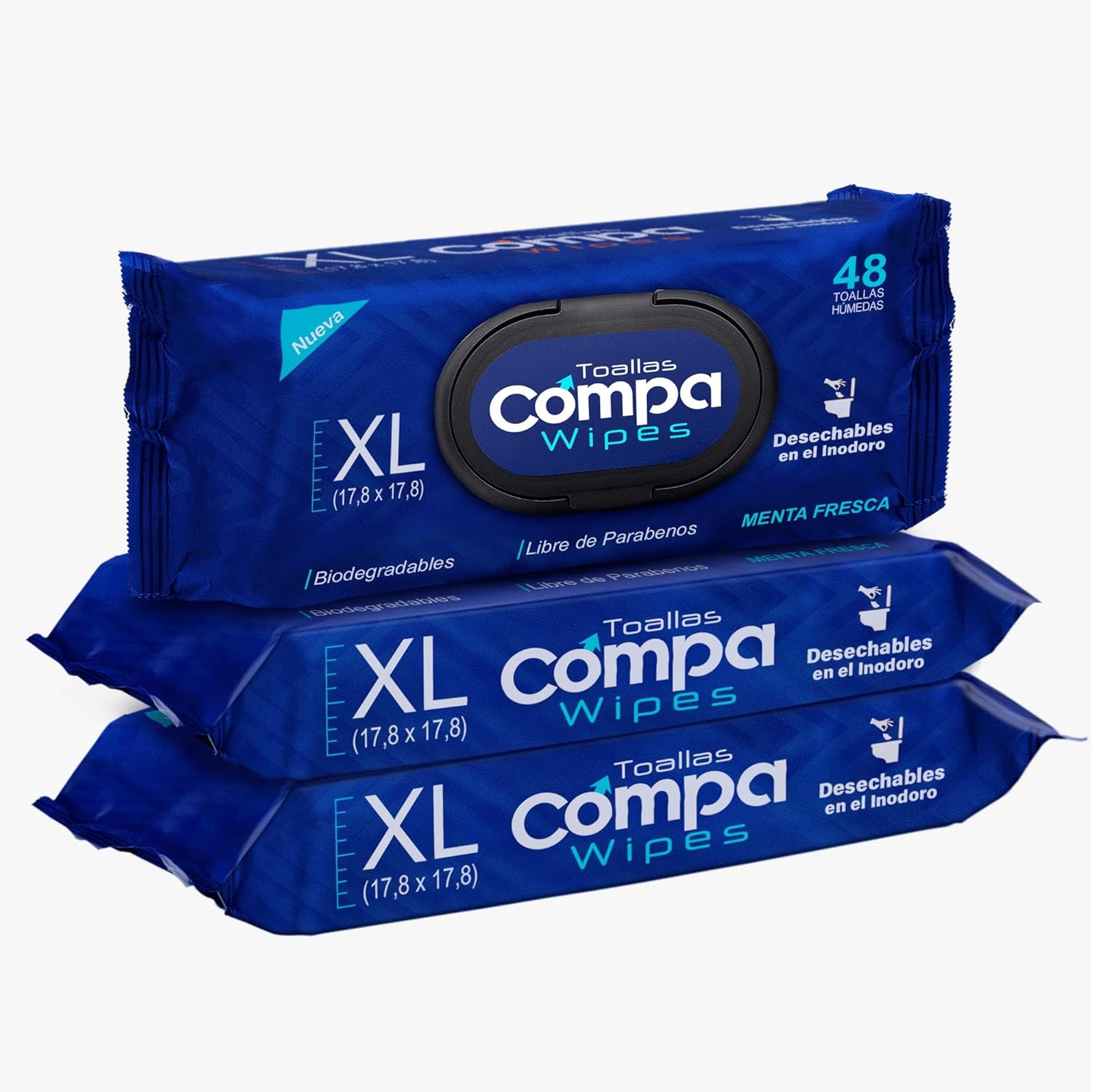 Compa Wipes Toallitas Húmedas para Adulto, 100% Seguras para Desechar ...