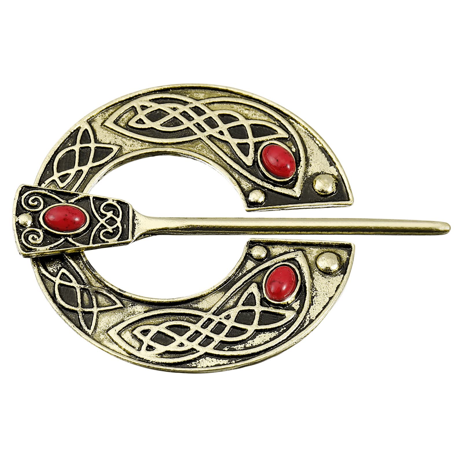 Amazon.com: uxcell Vintage Brooch Cloak Pin, Penannular Brooch Cloak ...