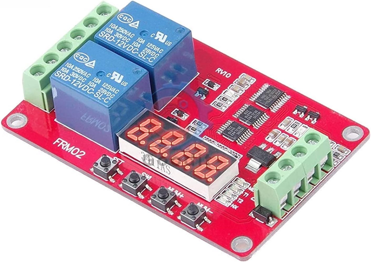 Amazon.com: 5V 12V 24V 2 Channel Multi Function Relay Module Time Delay ...