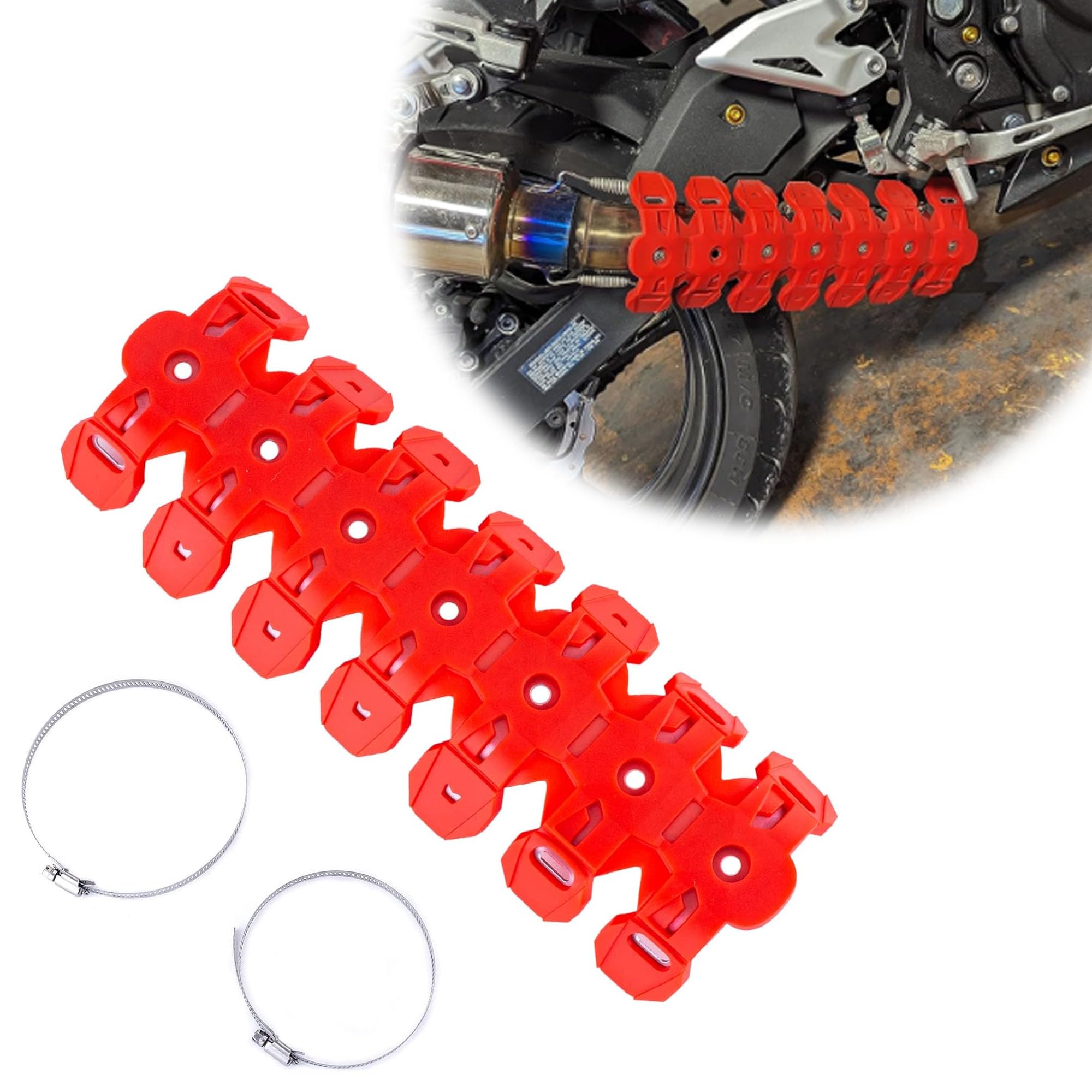 Exhaust Pipe Cover Universal Motorcycle Exhaust Heat Shield - Stainless ...