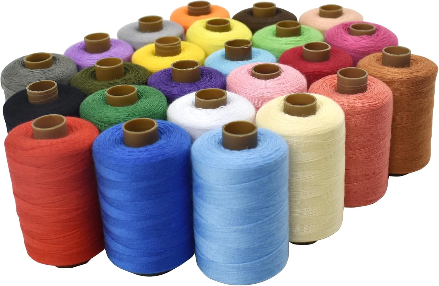 Amazon.com: SHRJ 24Pcs Sewing Thread Spools Set 1000 Yards Per Spool ...