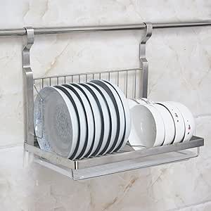 Amazon.com - Dish Drainers Stainless Steel Wall-Mounted Storage Rack ...