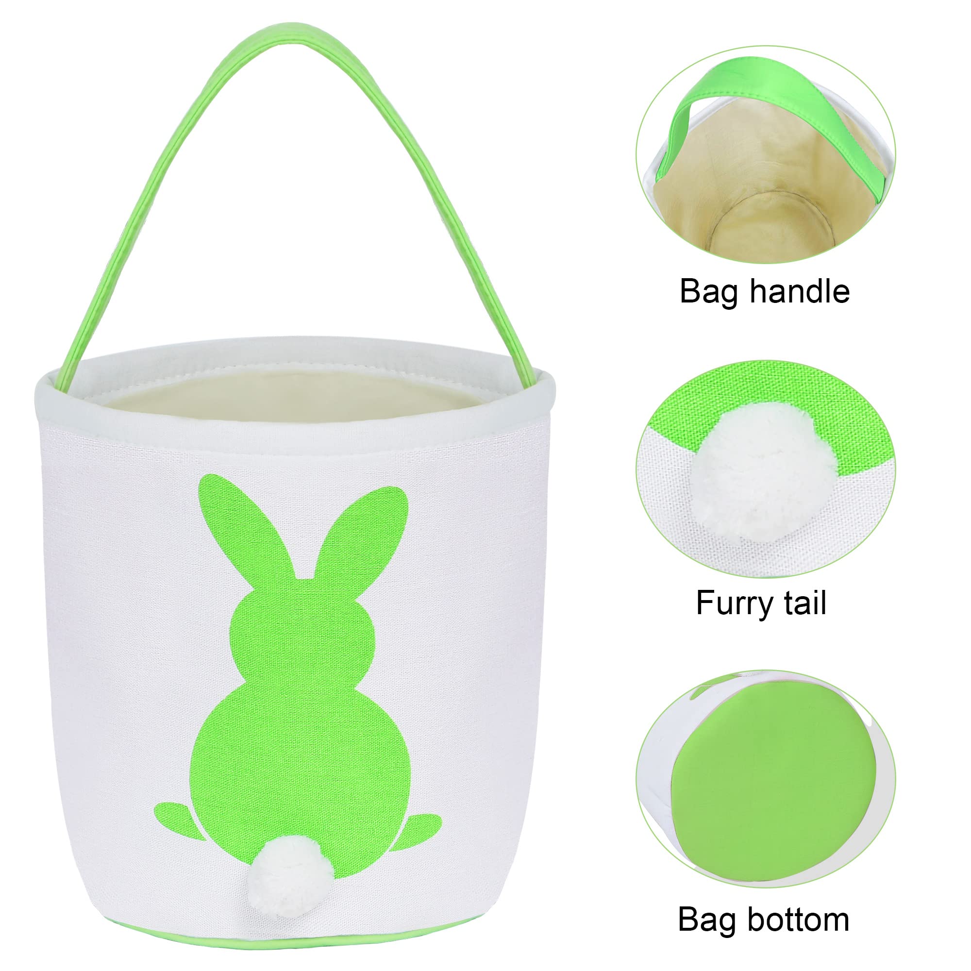 Snapklik.com : Easter Basket Plain Soft Cloth Bucket Cute Bunny Egg ...