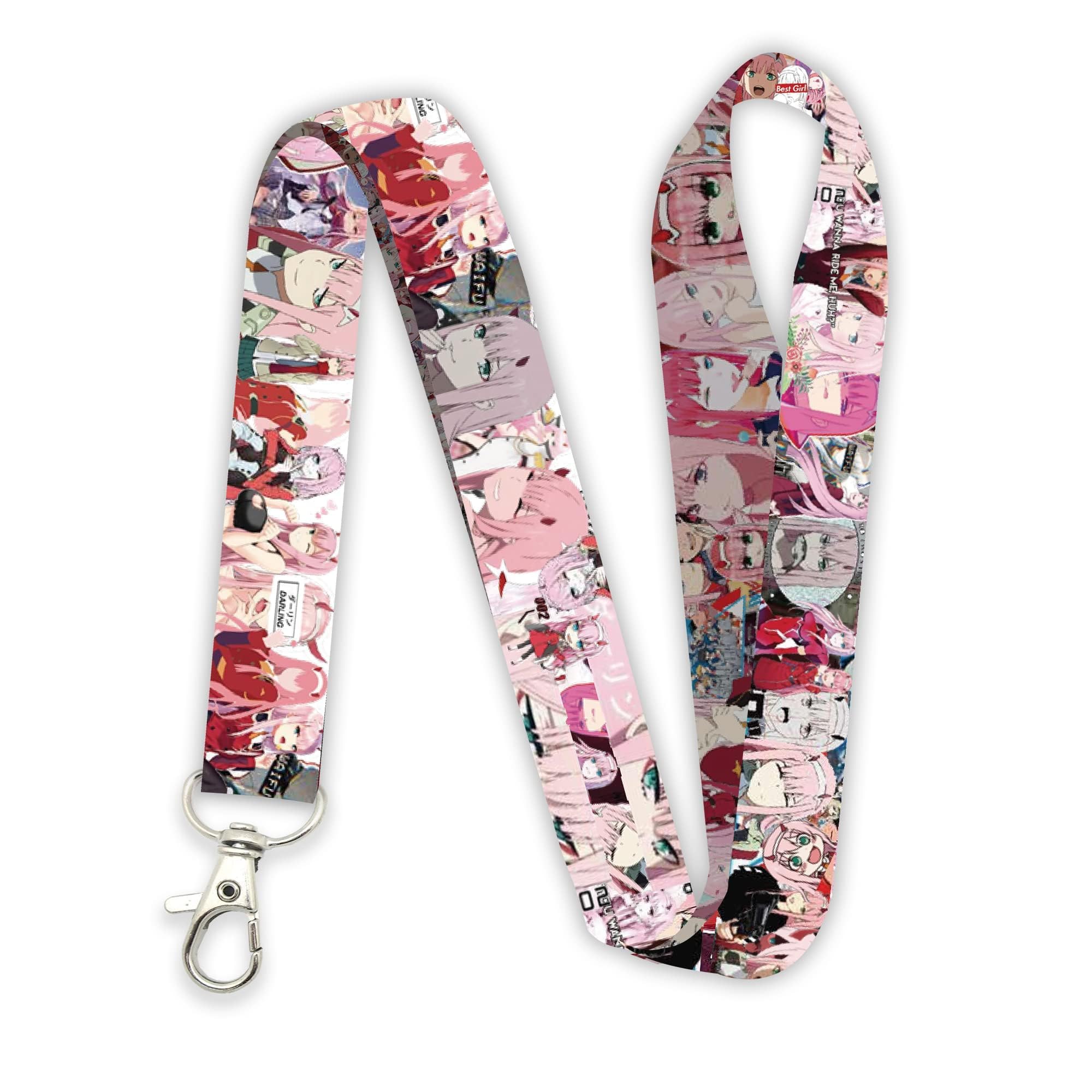 Amazon.com: Zero Two Kawaii Premium Anime Lanyard Keychain : Office ...