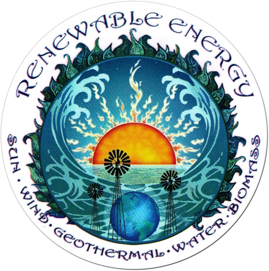 Amazon.com: Renewable Energy Car Stickers Vinyl Hippie Decals ...
