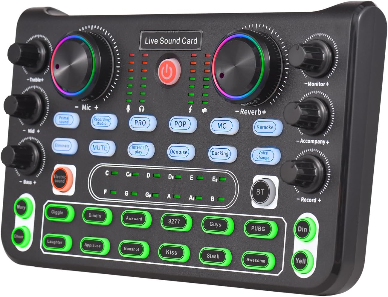 Amazon.com: Live Sound Card with DJ Mixer Effects & Voice Changer ...