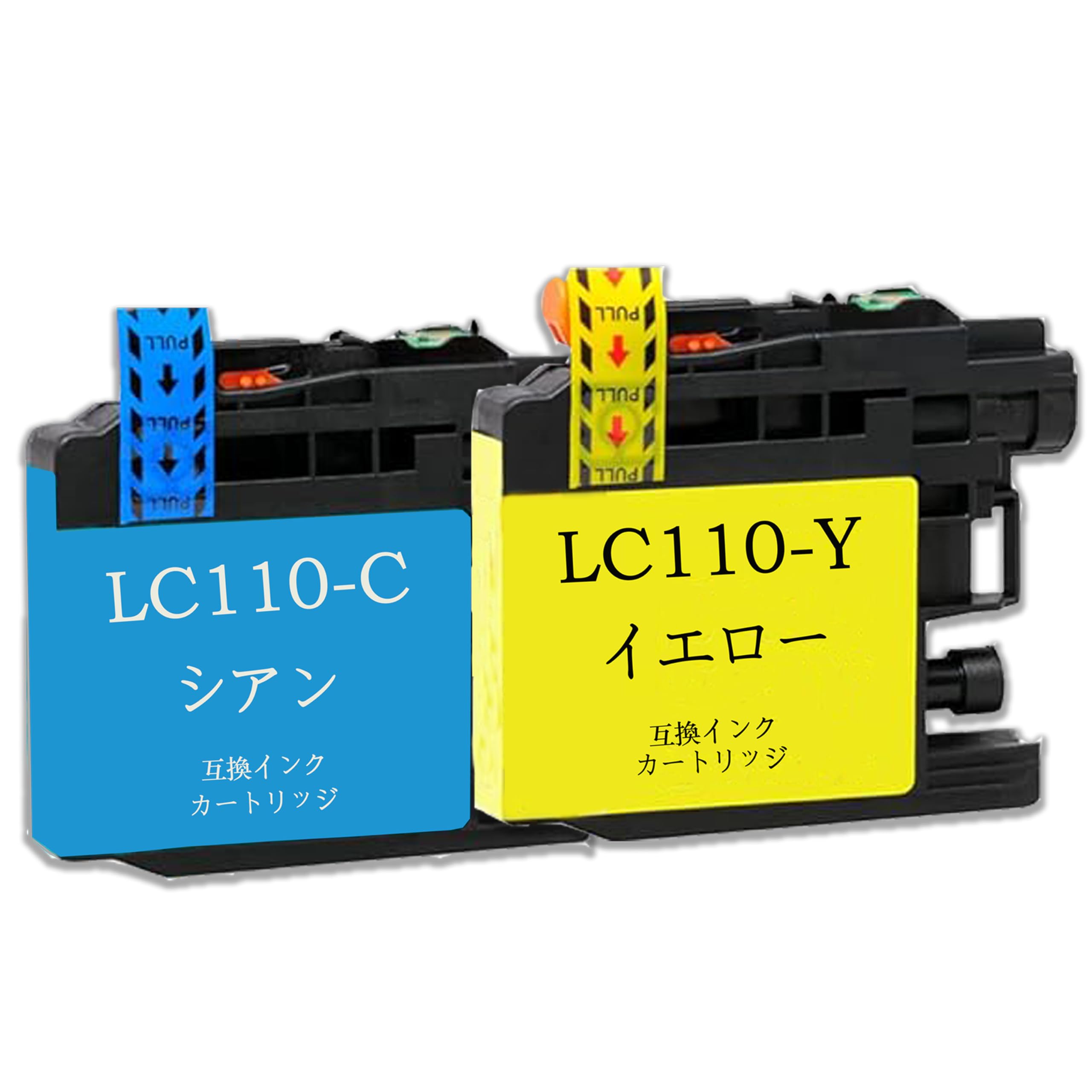 Amazon.co.jp: 【埼玉WH】LC110 互換インクカートリッジ 2色セット LC110-Cx1 / LC110-Yx1 計2本 ...