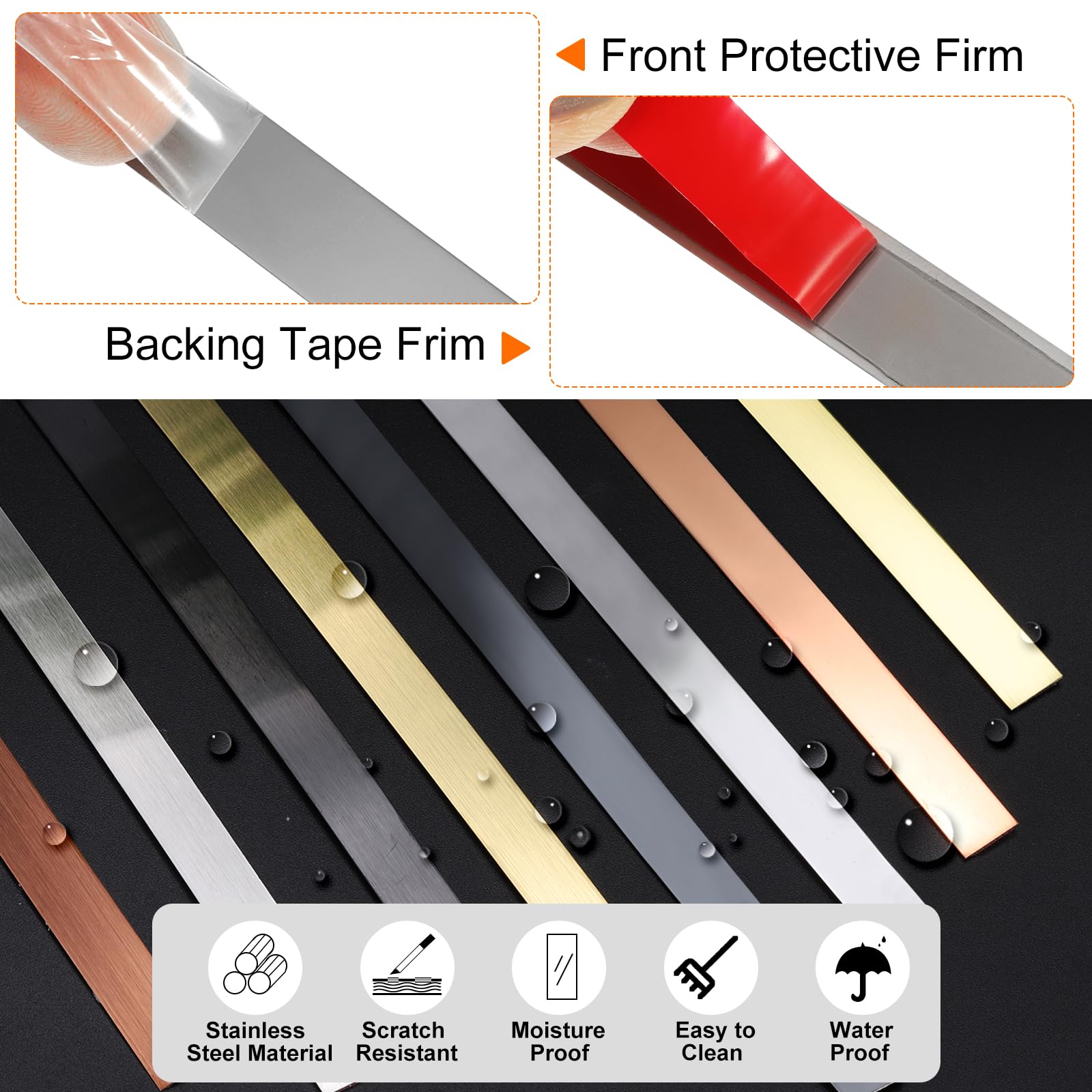 Snapklik.com : HARFINGTON 19.7ft X 1.58" Wall Trim Peel And Stick ...