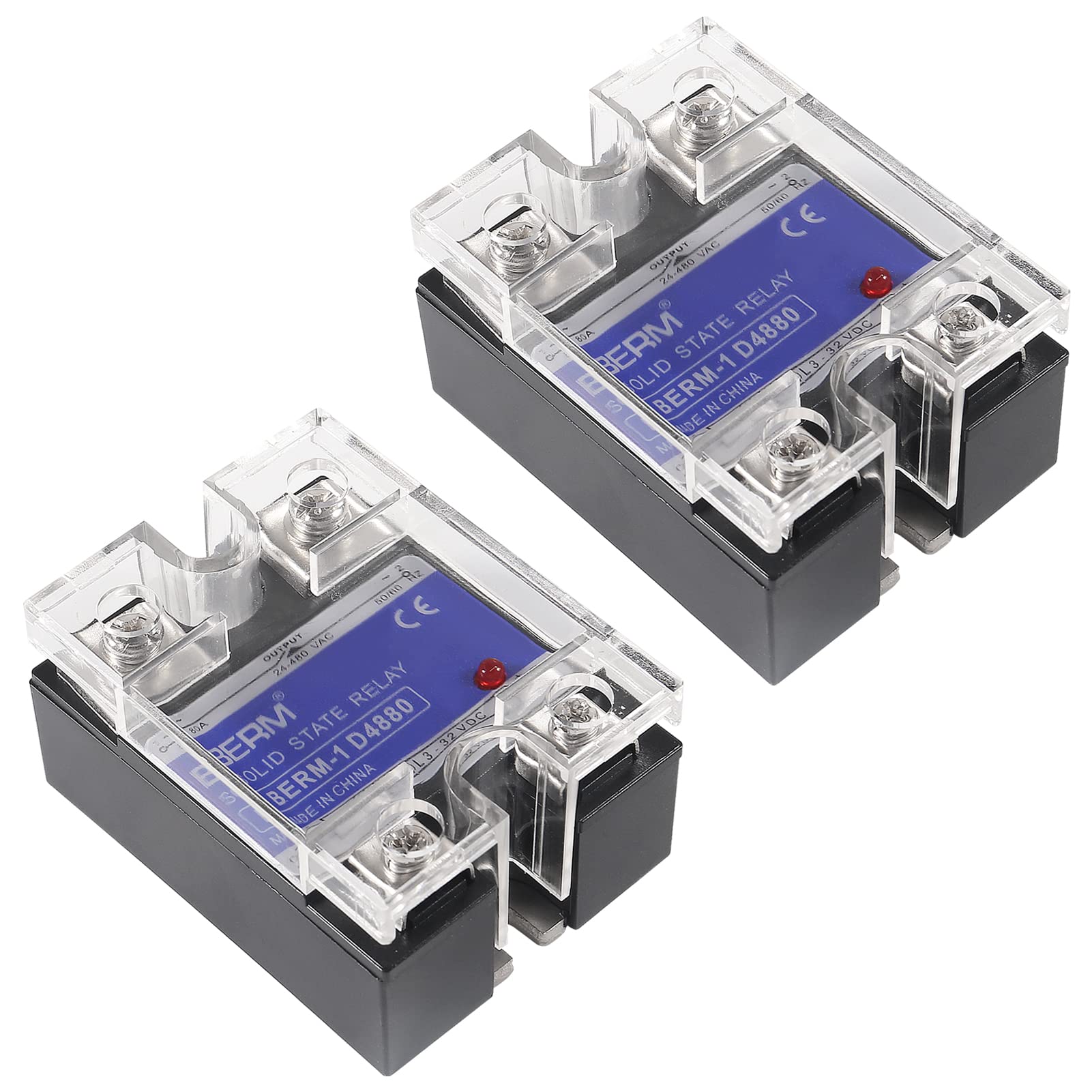 Snapklik.com : DWEII 2 Pack SSR-80DA Solid State Relay DC To AC