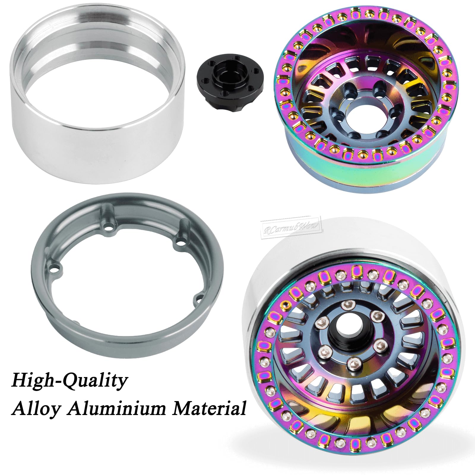 Treal 1.9 Wheels 1.9 Inch Beadlock Wheels And Tires For 1/10 Scale RC ...