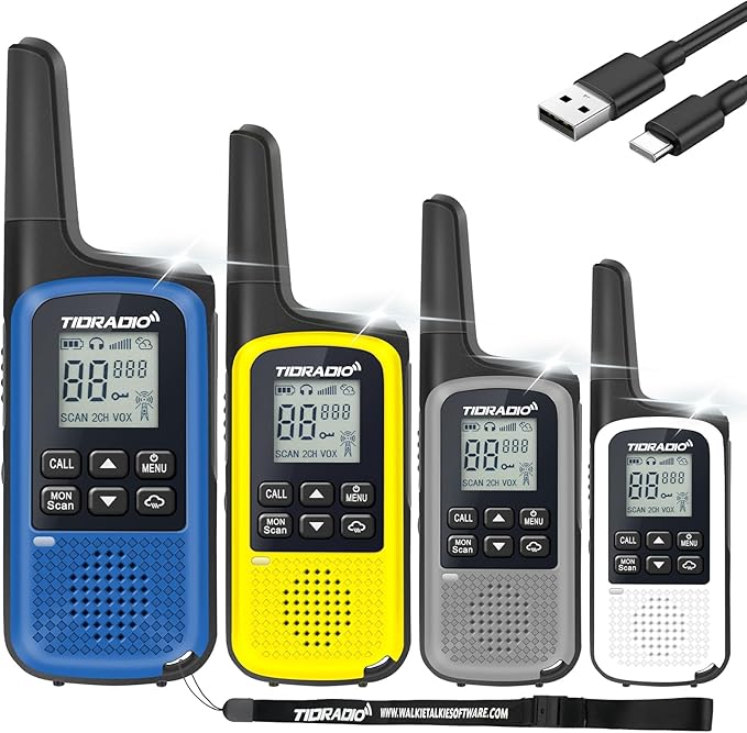 Amazon.com: TD-M2 Walkie Talkie for Adults Long Range, FRS Rechargeable ...