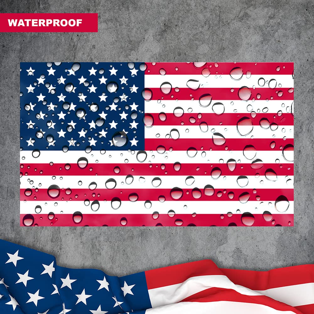 Snapklik.com : IGNIXIA American Flag Decal, USA Flag Car Stickers 5x3 ...