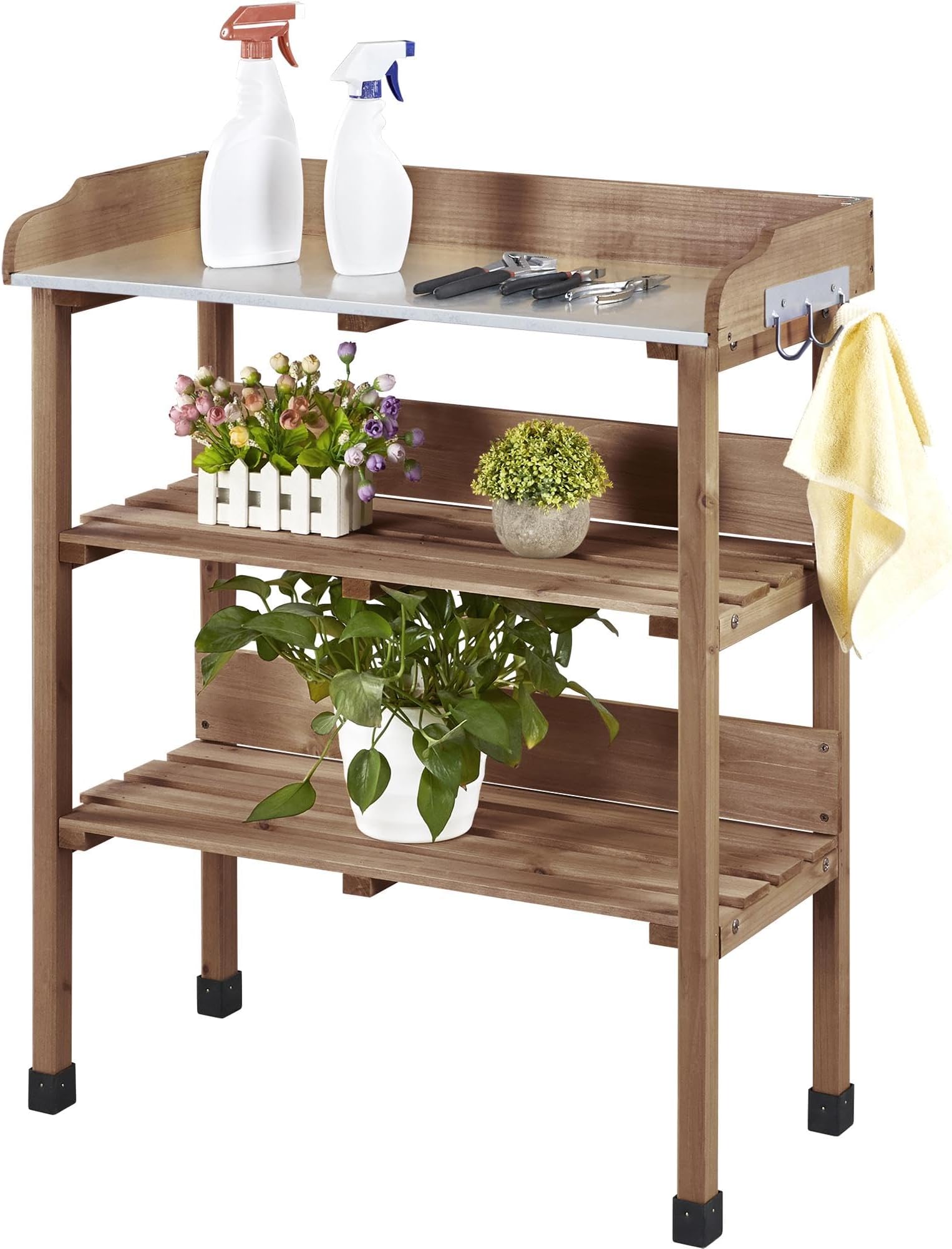 Amazon.com: Merry Garden Folding Utility Table & Potting Bench, Natural ...