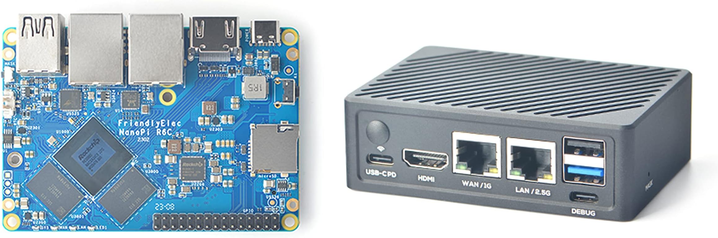 Amazon.com: Nanopi R5C Mini WiFi Router OpenWRT with Dual PCIe 2.5Gbps ...