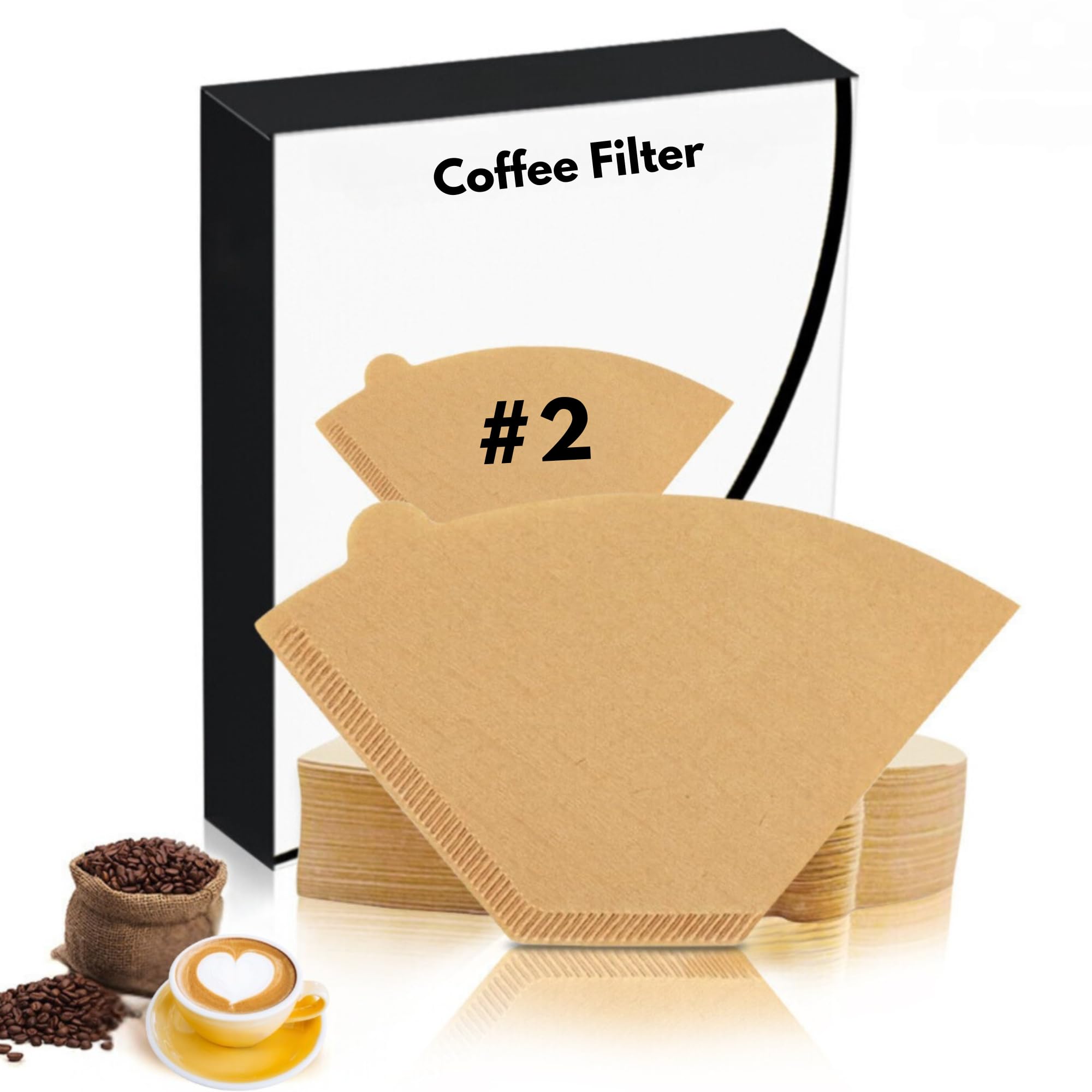 Amazon.com: Coffee Filters #2, 100 Count | 2-6 Cups | Natural ...