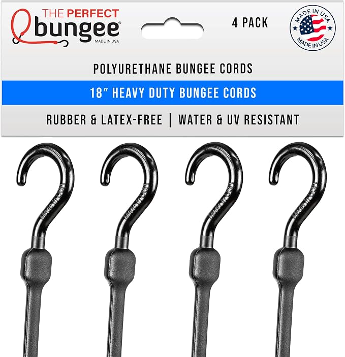 THE PERFECT BUNGEE Bihlerflex 18" Easy Stretch Cord 4 Pack - Amazon.com