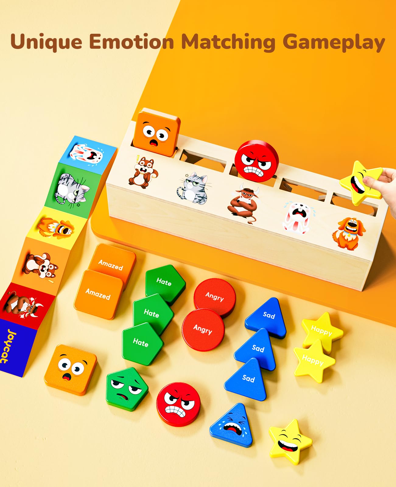 Snapklik.com : JoyCat Montessori Wooden Sorting Toys,for 2 3 4Year Old ...