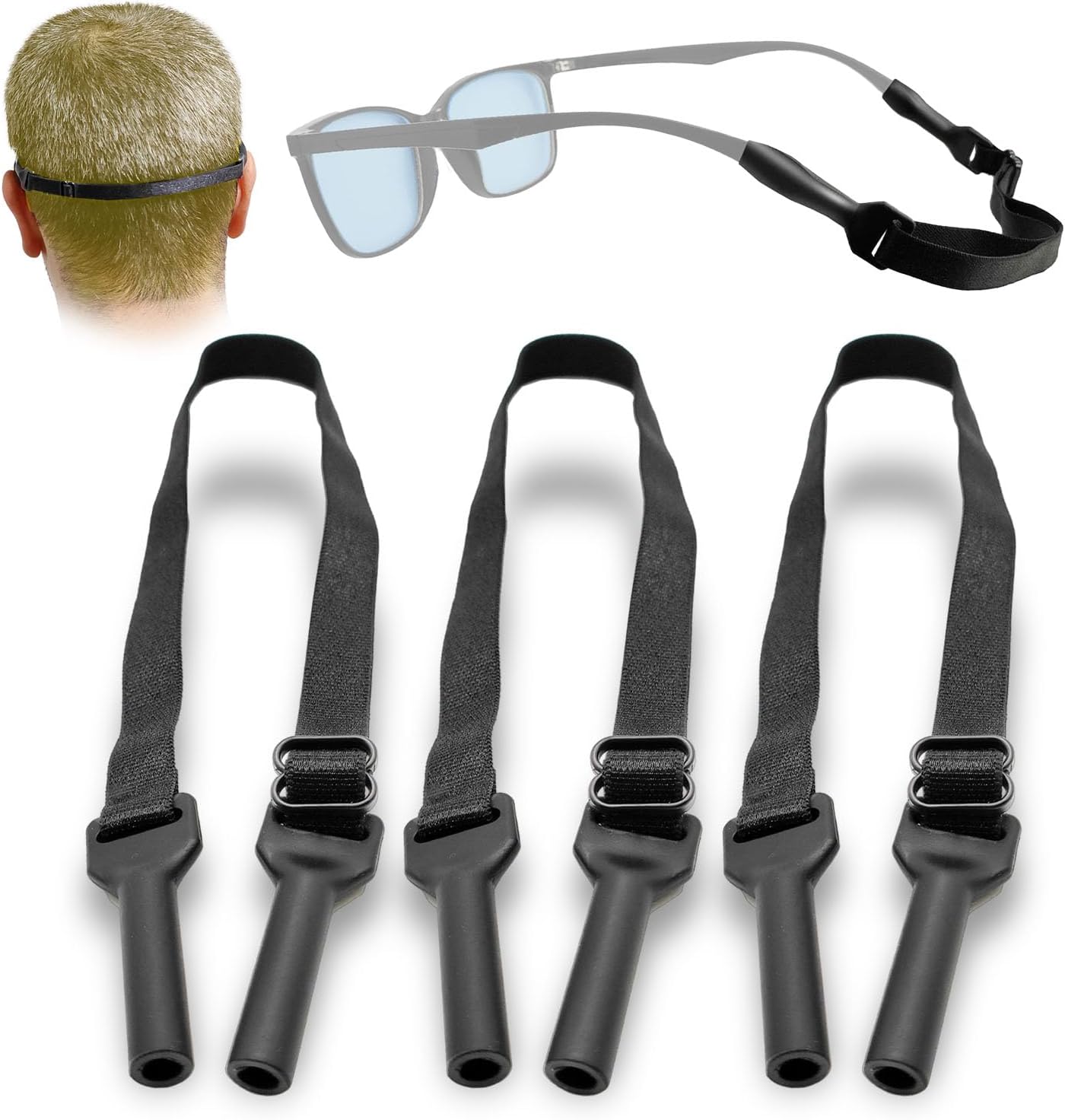 Amazon.com: KT Deals 3pcs Adjustable Glasses Straps, Universal Elastic Straps for Eyeglasses ...