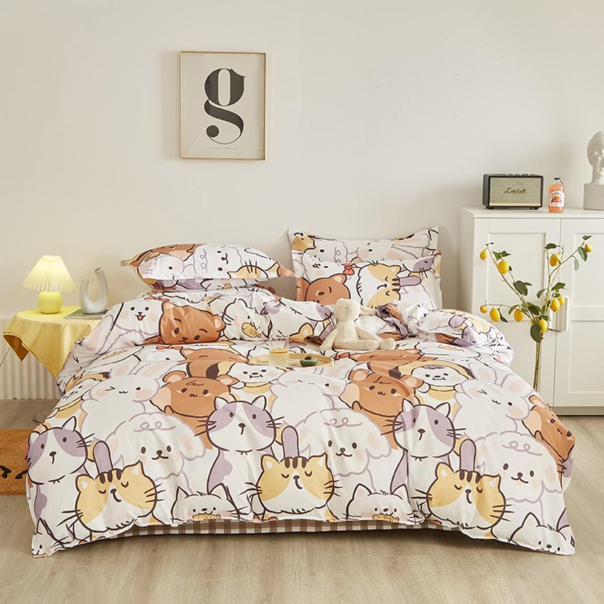 Rapport Home Cats Bedding Set - Purrfect Microfibre 180TC Reversible ...