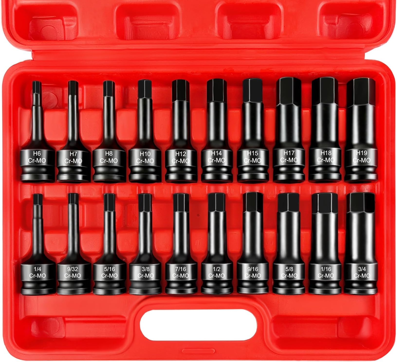 LEONTOOL 8PCS Impact Allen Socket Set, 1/2" Drive Impact Hex Driver Set ...