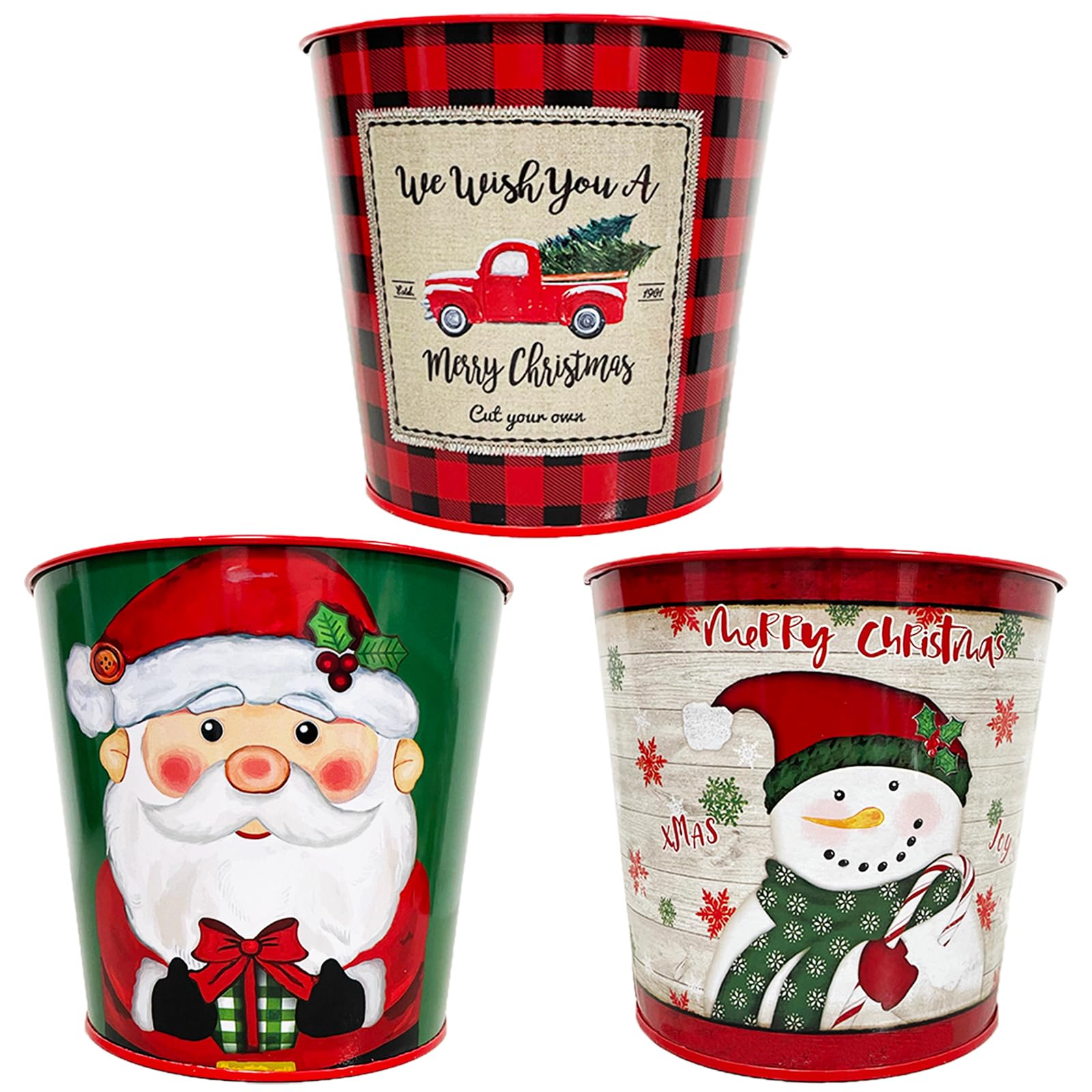Amazon.com: Fllamo 3 Pieces Christmas Basket,Christmas Decorations ...