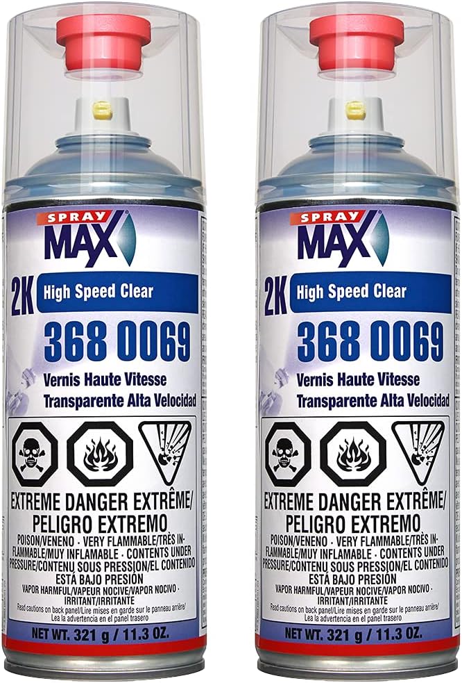 Amazon.com: SprayMax 3680069 2K High Speed Clear Coat Aerosol 11.3 oz ...