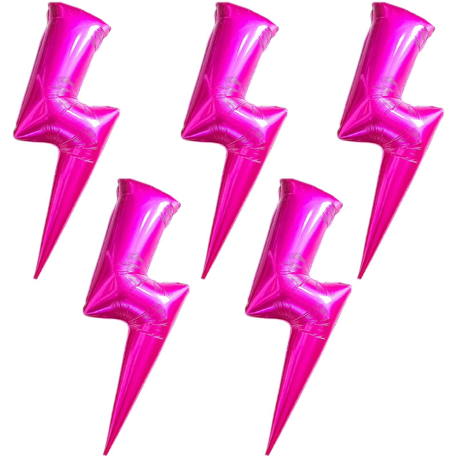Amazon.com: 5Pcs Lightning Bolt Balloons Giant Hot Pink Flash Lightning ...