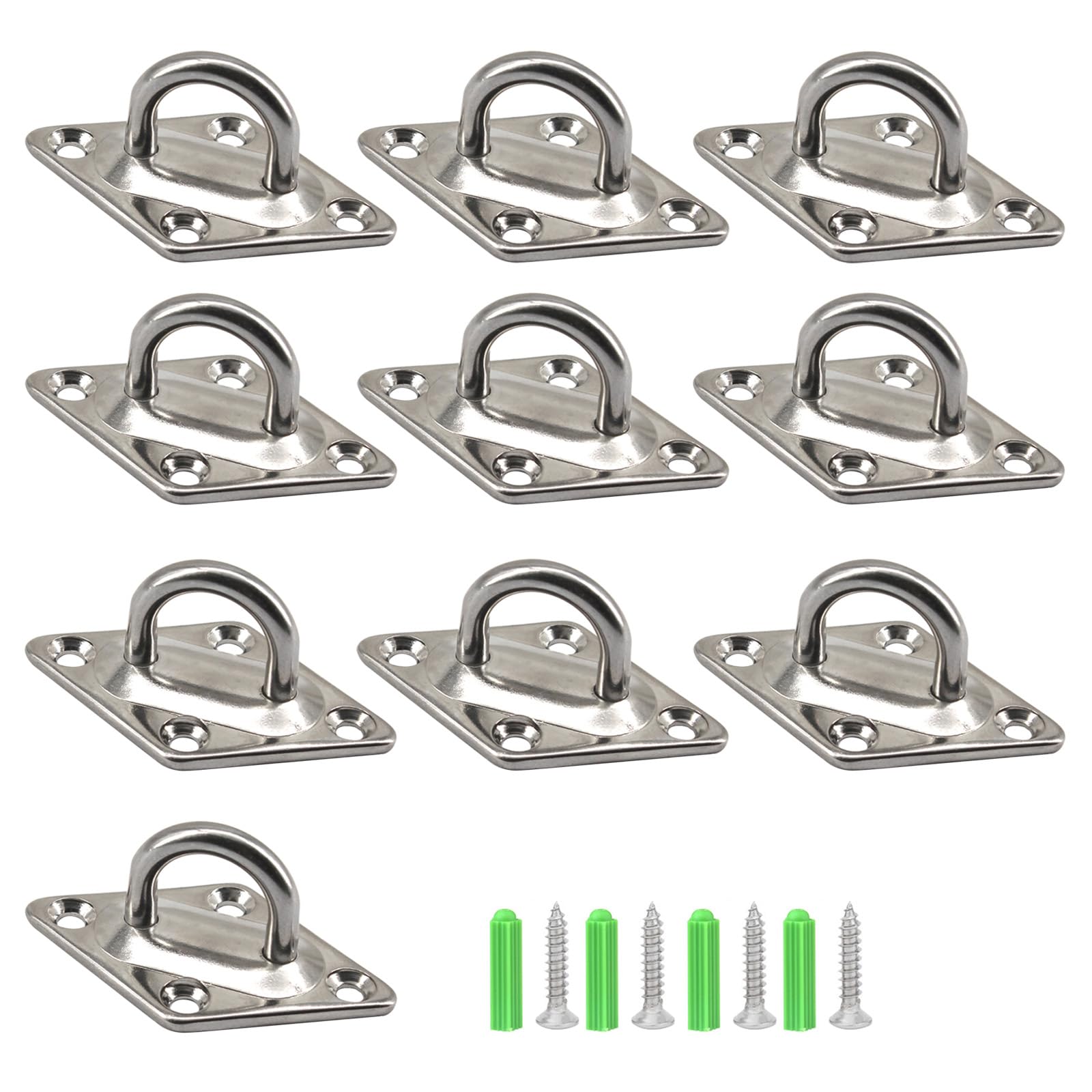 Zerniple (10 Pieces) M5 Suspension Ceiling Hook 304 Stainless Steel Pad ...
