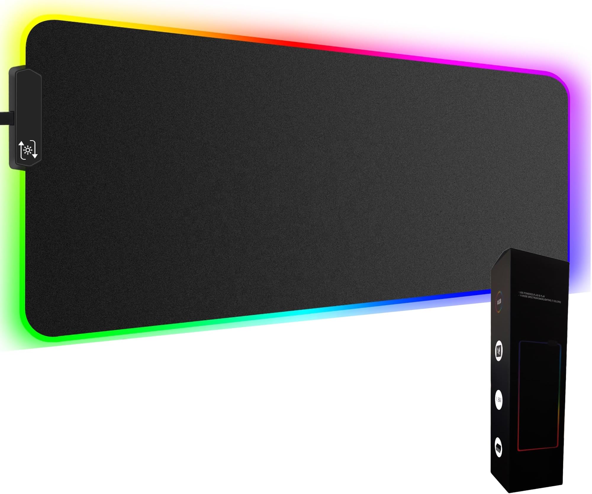 Mouse Pad Led RGB Extra Grande 90x40cm Gamer Speed Base Emborrachado ...