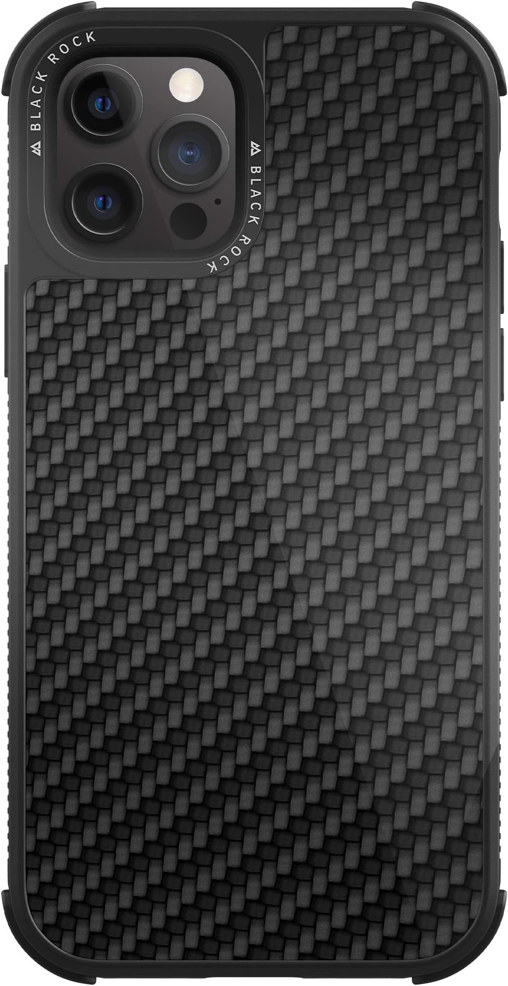 Black Rock - Hülle Robust Case Real Carbon passend für Apple iPhone 12/ ...