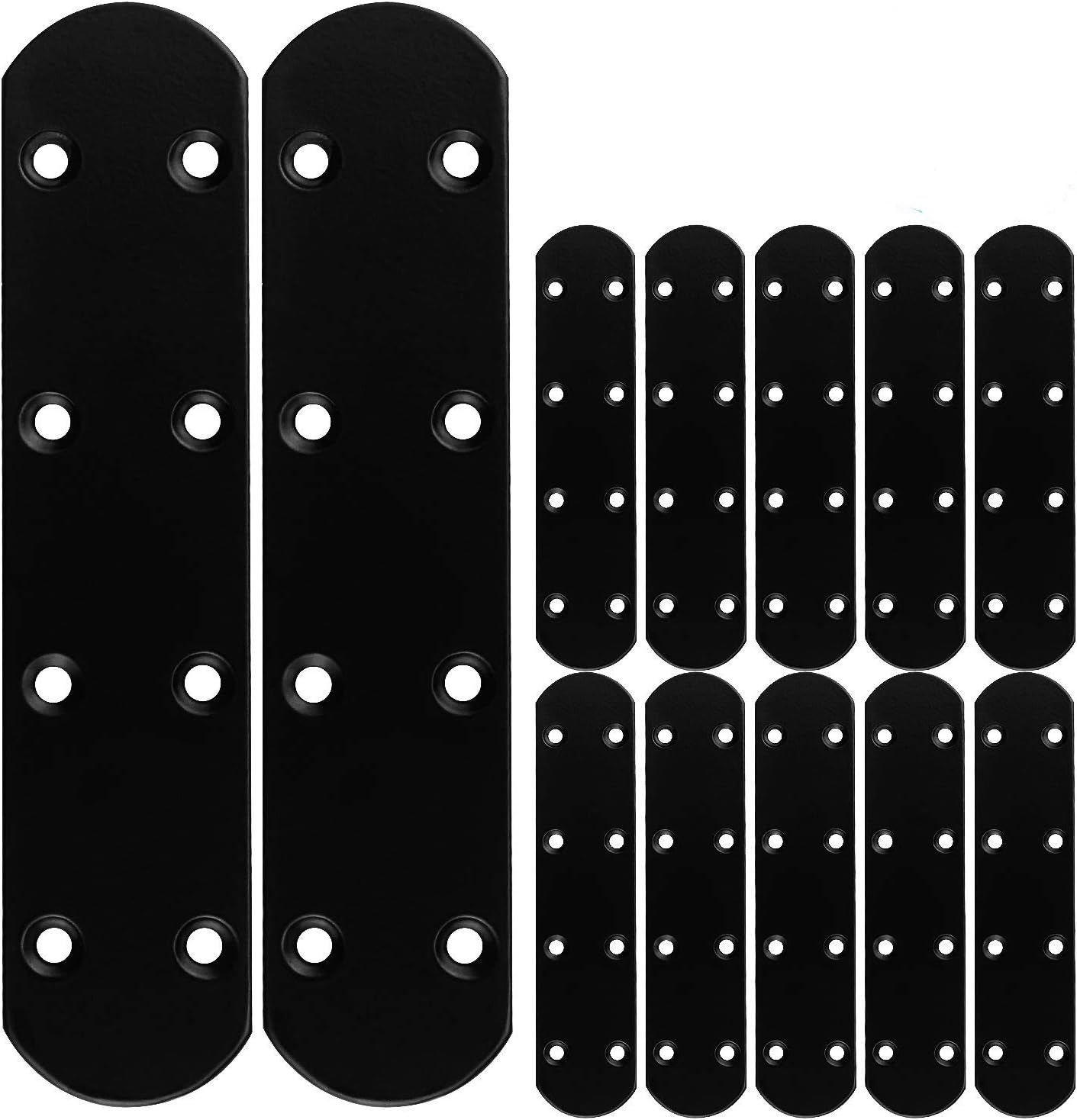 Amazon.com: AKOLAFE 12PCS Flat Straight Brace, 6.7” Heavy Duty Black ...